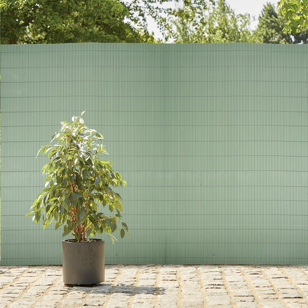 Canisse double face occultation modérée PVC verte 300xH150cm | GIFI