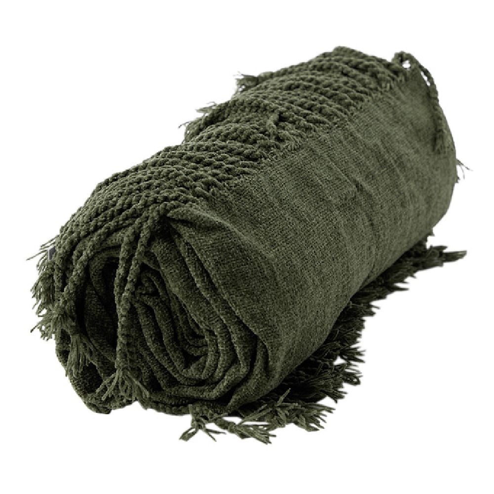 Plaid écharpe 130x150cm vert | GIFI