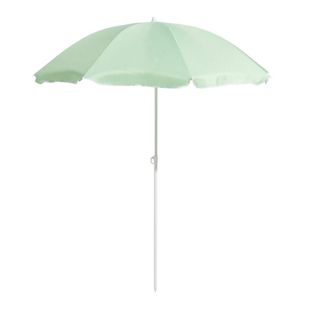 Parasol inclinable Funky vert d'eau Ø160xH.195cm | GIFI