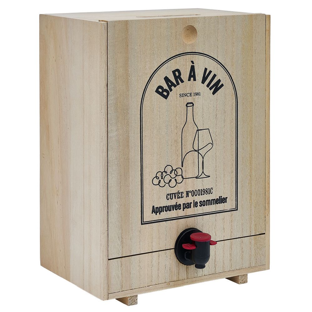 Distributeur de vin en bois pour cubi 5L | GIFI