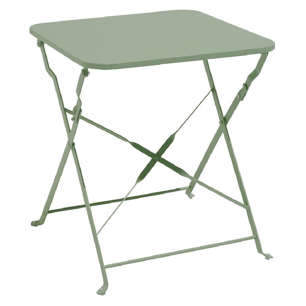 Table basse de jardin pliante Boston métal vert | GIFI